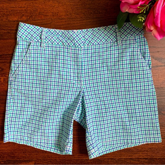 Izod | Shorts | Izod Blue Aqua Plaid Shorts Size 4 | Poshmark